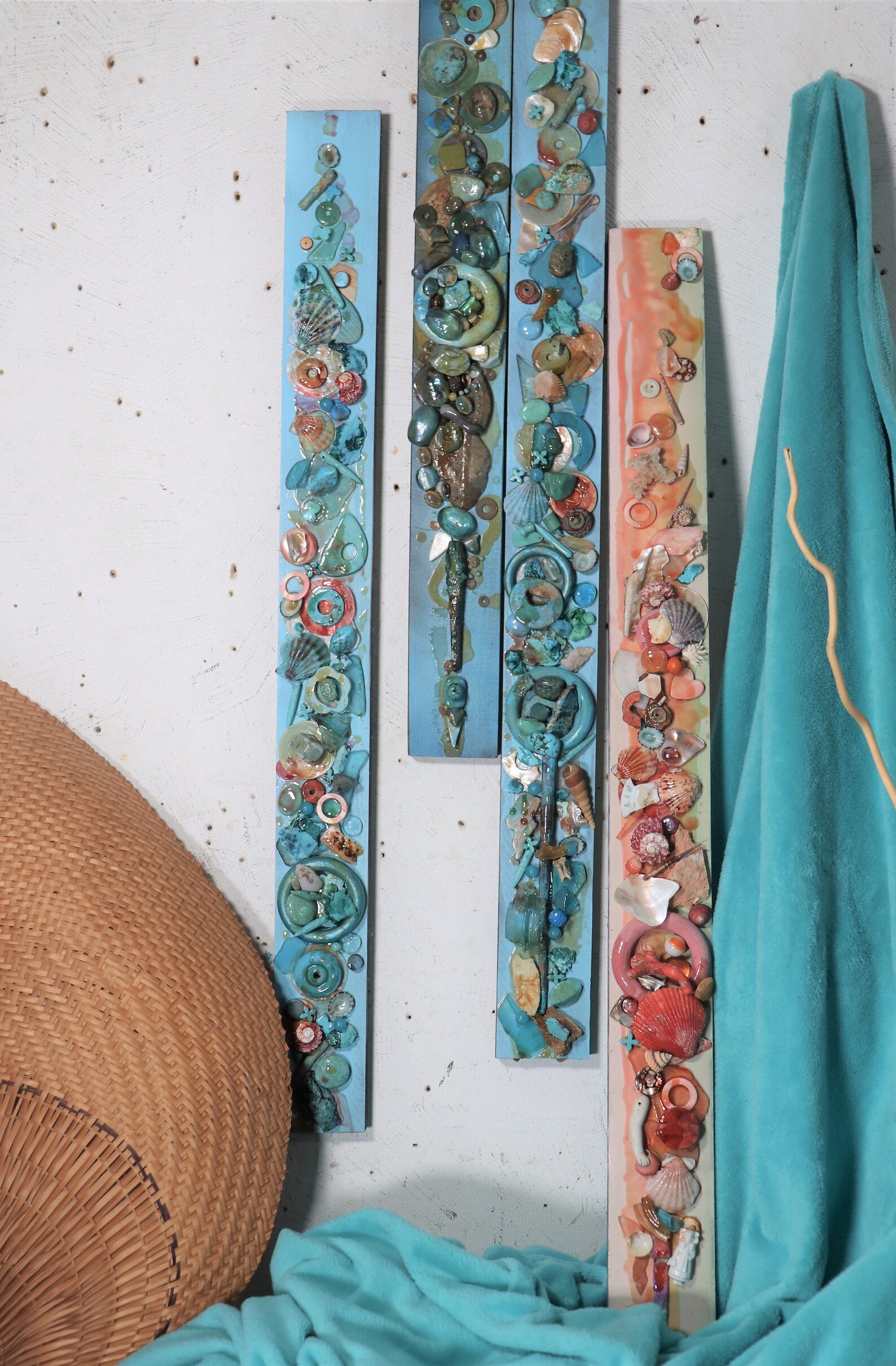 Organic Found Object Abstract Art Decor Panels Totem Pole - Etsy