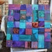 Large Wall Decor Purple Dream Panels Modern Abstract Urban - Etsy