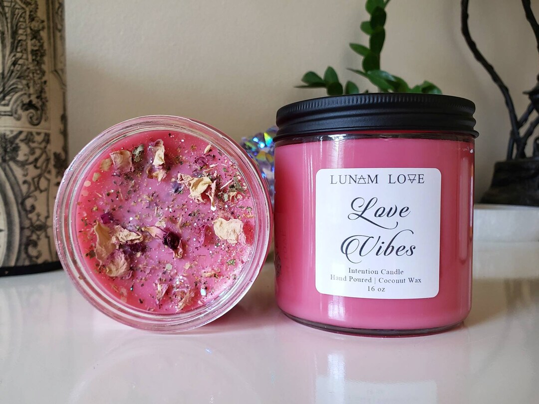 LOVE VIBES Candle, Heart Chakra, Good Vibes, 9 Oz, Spell Candle ...