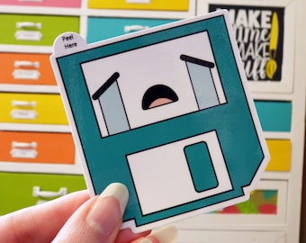 Floppy Disk Sticker - Etsy