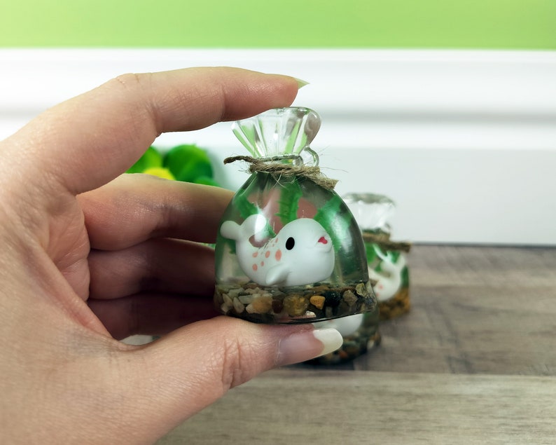 Tiny Bagged Whale Resin Figurine Kawaii Paperweight Cute - Etsy