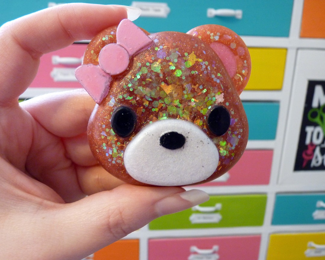 Cute Bear Desk Buddy Figurine | Kawaii Paperweight | Cute Desk Decor ...