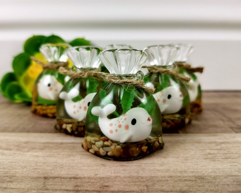 Tiny Bagged Whale Resin Figurine Kawaii Paperweight Cute - Etsy