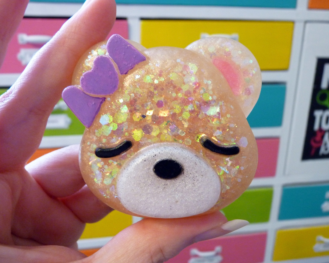 Cute Bear Desk Buddy Figurine | Kawaii Paperweight | Cute Desk Decor ...
