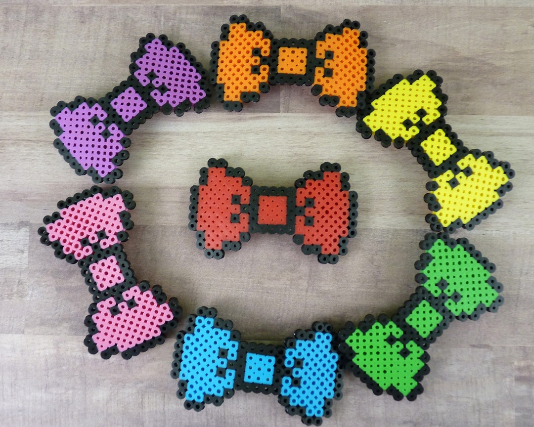 Pixel Bow Hair Clips | Nerdy Gift | Geeky Hair Barrettes | Computer ...