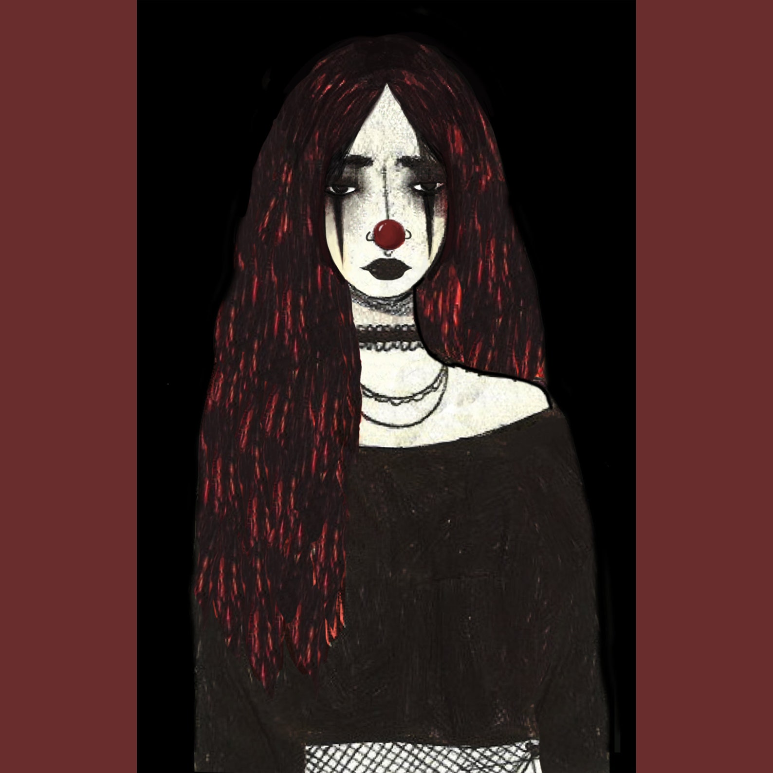 Goth Clown Girl Wallpaper Digital Download - Etsy