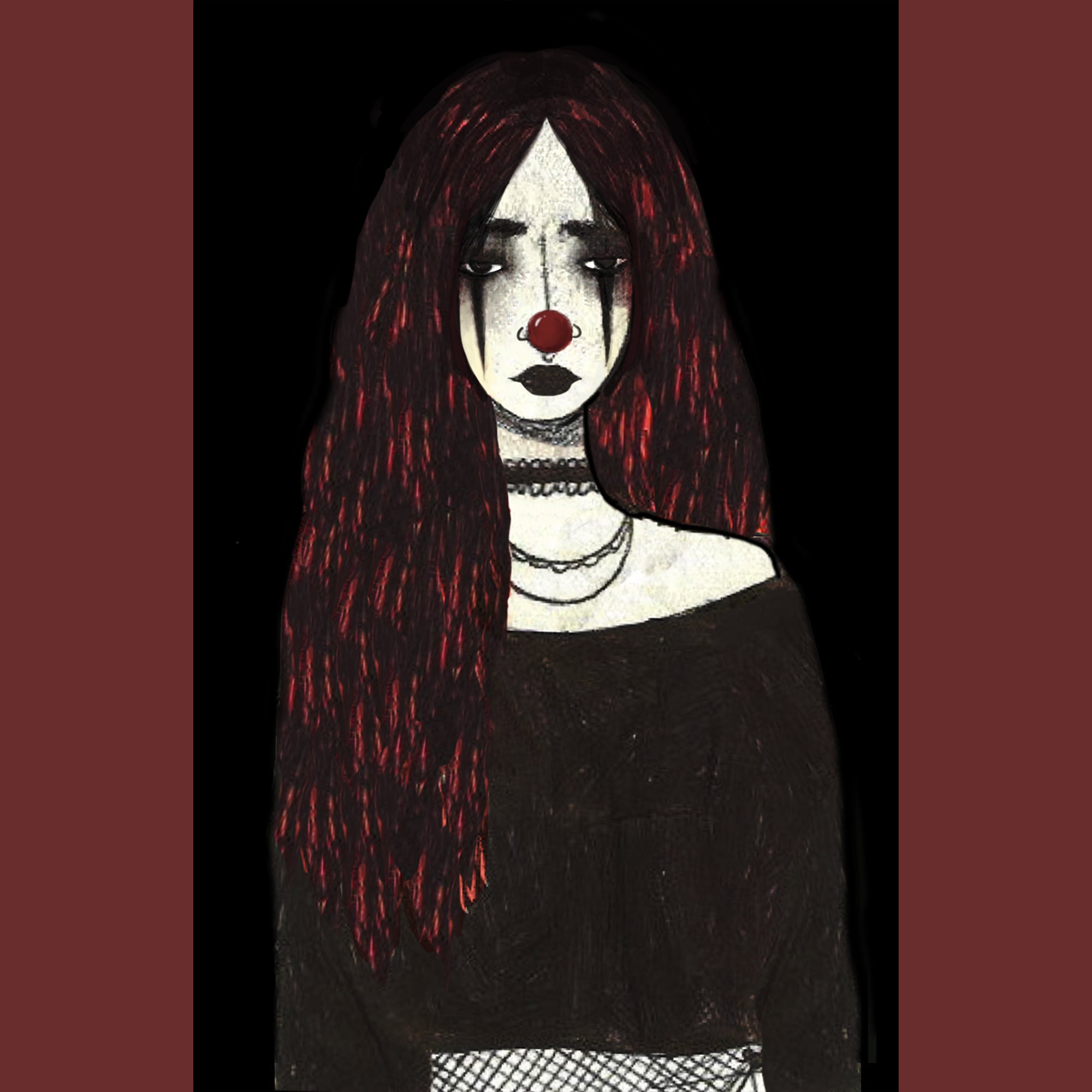 Goth Clown Girl Wallpaper Digital Download - Etsy