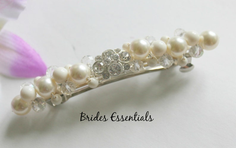 Bridal Pearl Barrette Wedding Barrette Pearl Hair - Etsy