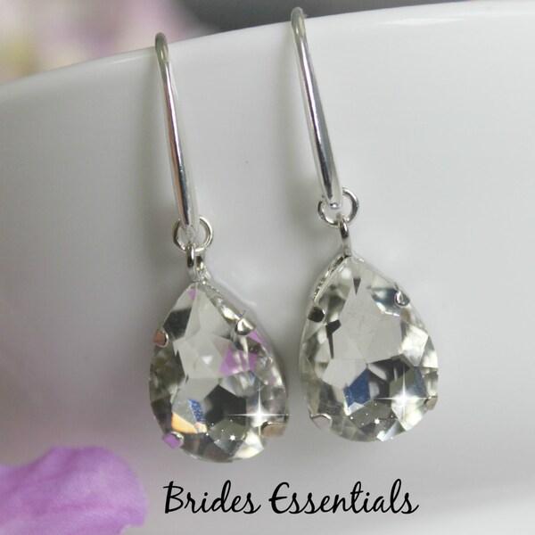 Rhinestone Earrings - Etsy
