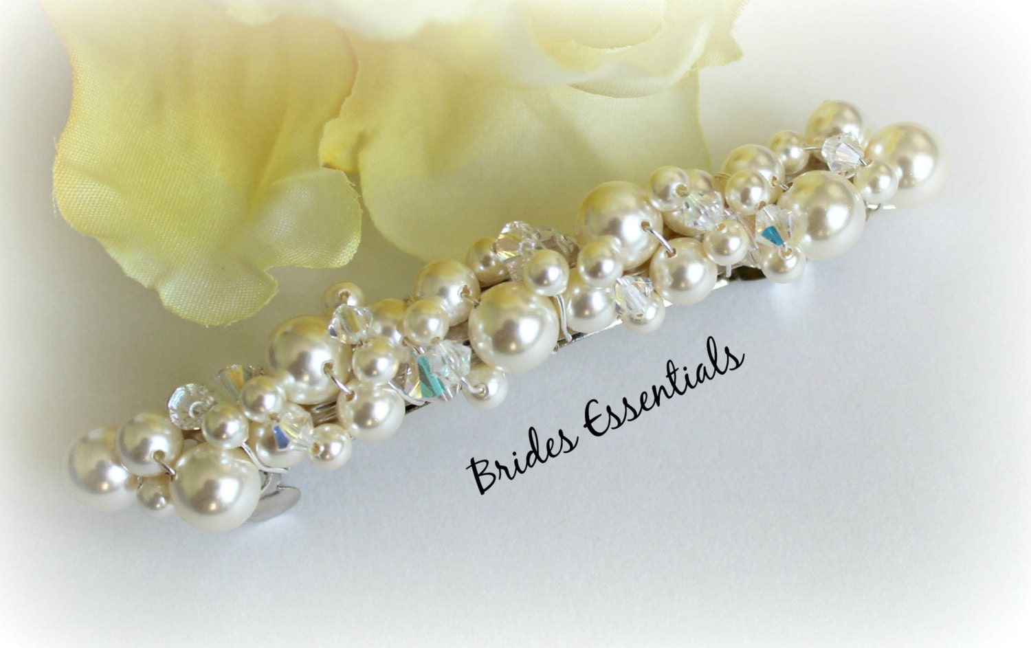 Beaded Pearl Barette Bridal Barrette Wedding Barrette Pearl | Etsy