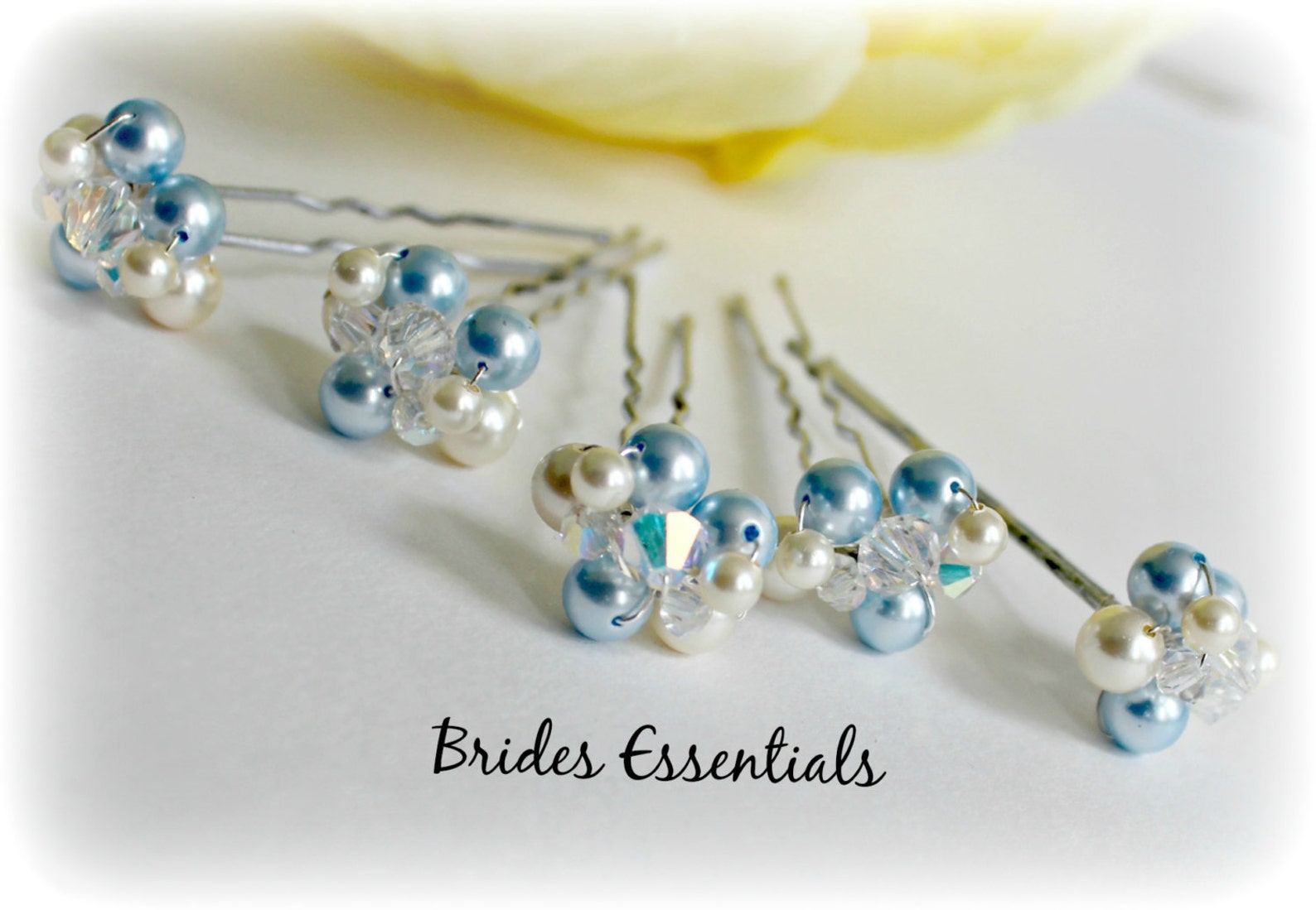 Something Blue Pins Wedding Hair Pins Bridal Hair Piece - Etsy