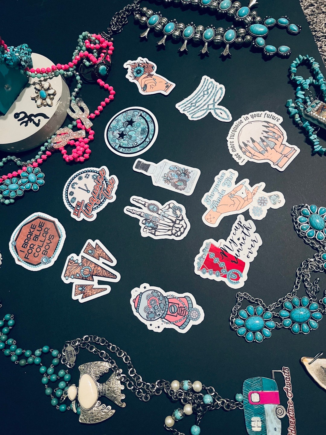 Turquoise Western 13 Sticker Bundle - Etsy