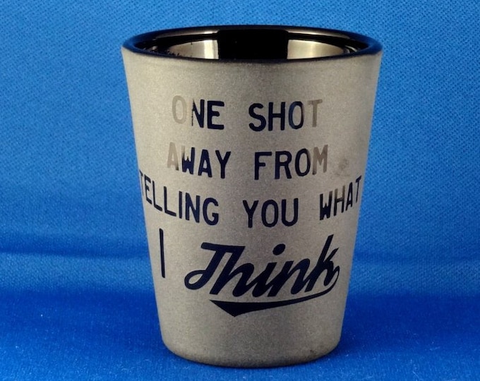 Brutal Honesty Etched Shot Glass, Blackout Glassware, Unique Black Shot ...