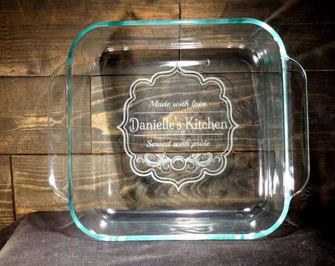 Custom Etched Baking Dish, Vintage Kitchen, 2qt - Etsy
