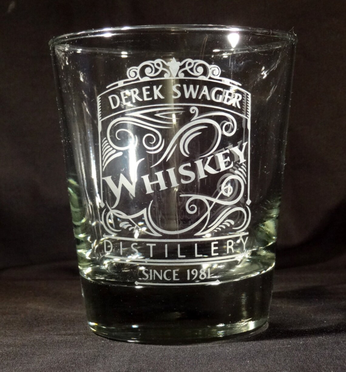 Personalized Rocks Glasses Etched Scroll Whiskey Distillery - Etsy