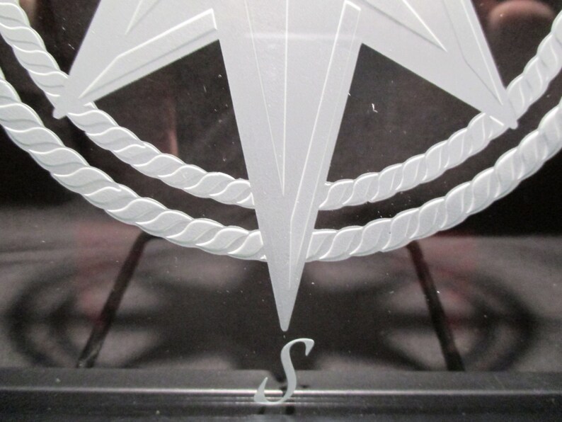Compass Rose and Rope Sand Carved Etched Glass Art Frame - Etsy
