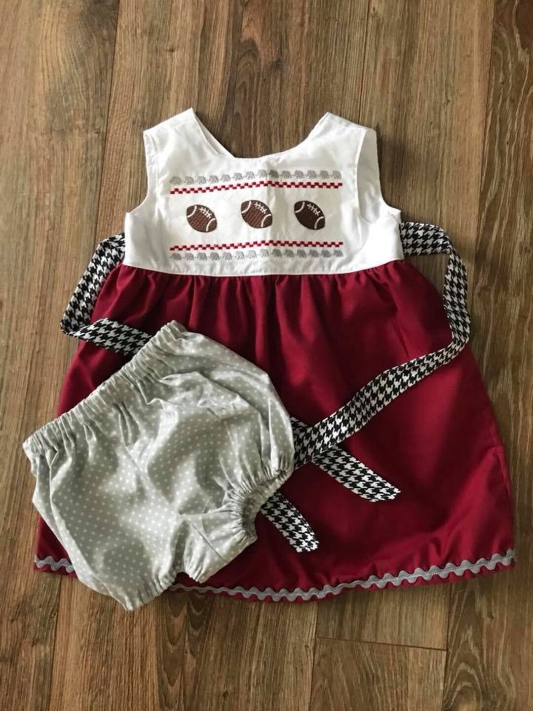 Custom Alabama "faux Smocked" Football Dress Handmade - Etsy