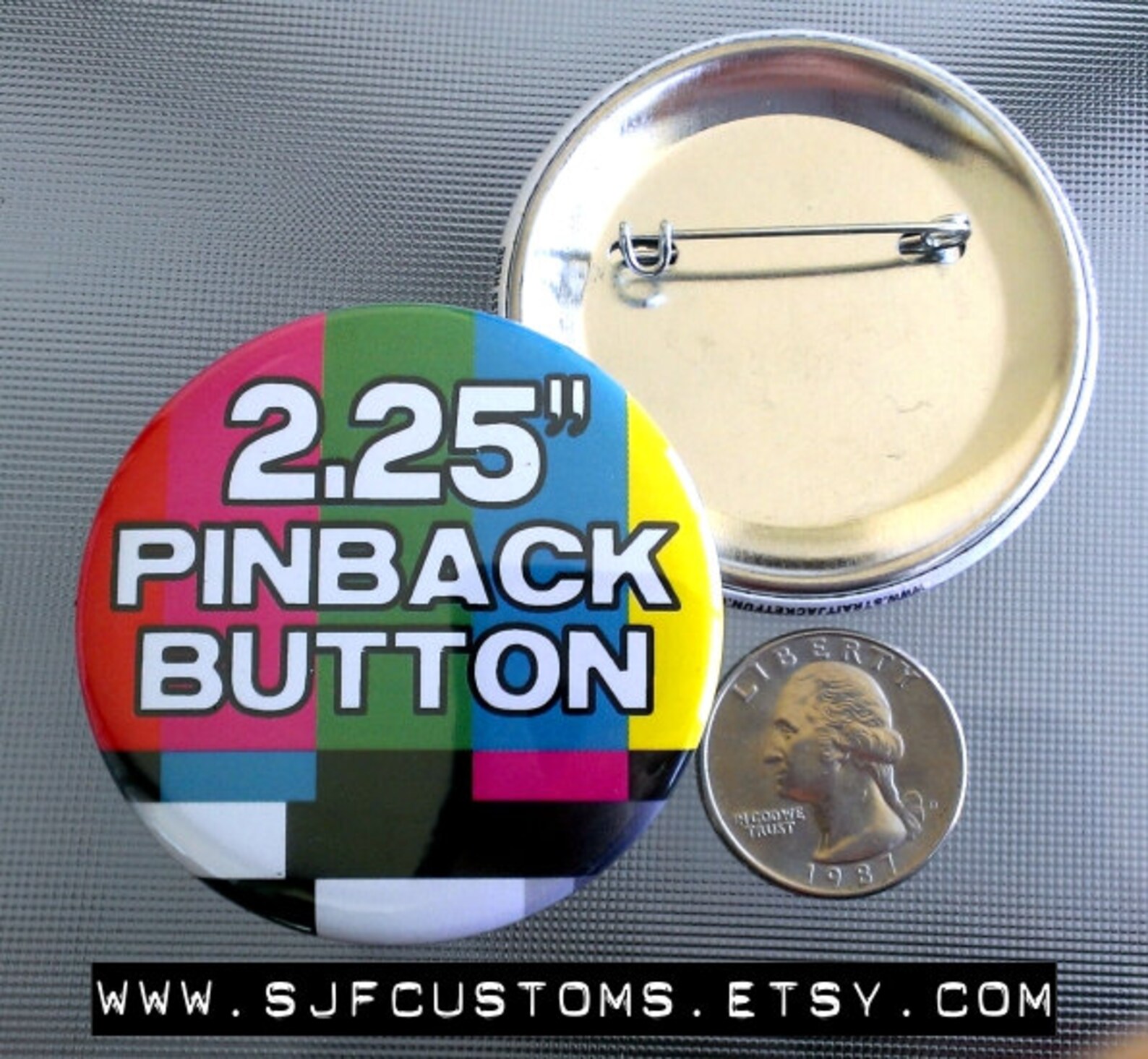 25 Custom 2 25 Pinback Buttons Badges Etsy
