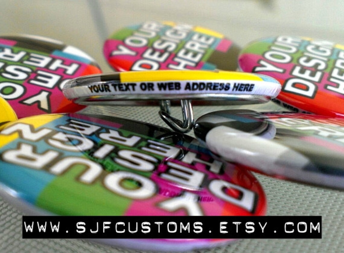 25 CUSTOM 2.25 Pinback BUTTONS / Badges - Etsy