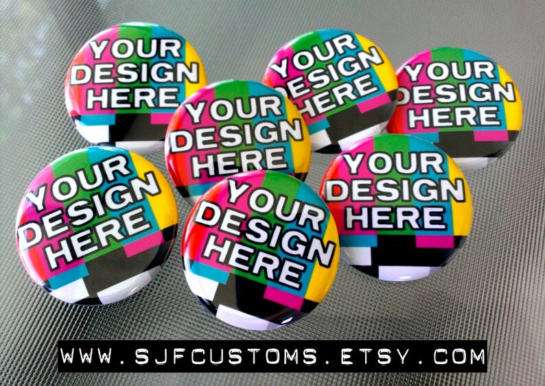 Promotional Buttons / Party Favors / Photo Buttons / 250 CUSTOM 1.25 ...