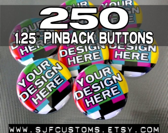 Promotional Buttons / Party Favors / Photo Buttons / 250 - Etsy