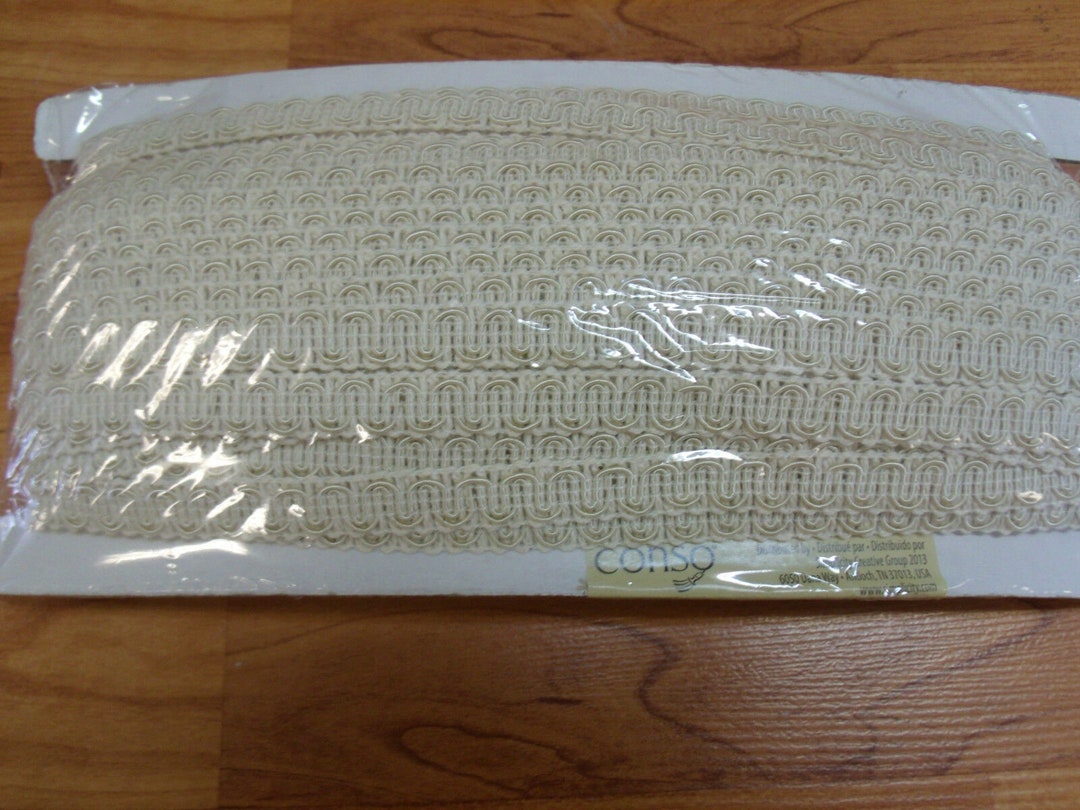 Conso Scroll Braid Gimp 1/2" Inch Wide Color off White (36 Yards Roll ...