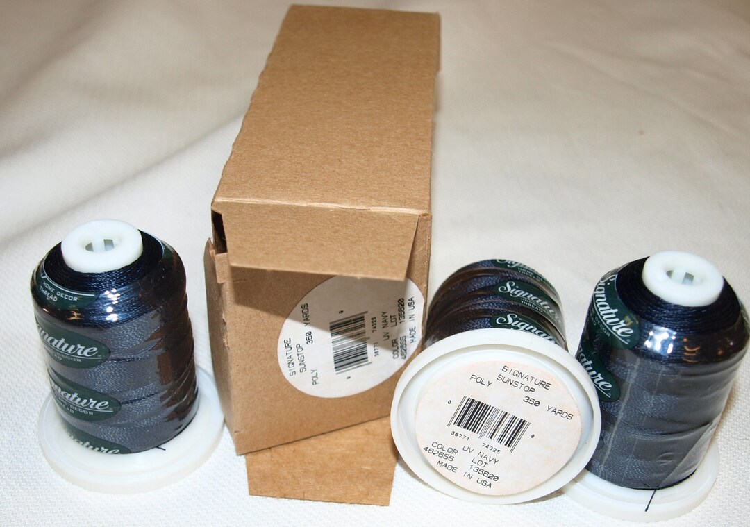 Polyester 69 Sunstop Uv Thread Box of 3 Cones of 360 Yards Each Color ...
