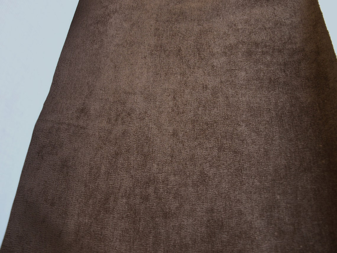 Velvet Upholstery Fabric Color Chocolate by the Yard 56 Wide Quality ...