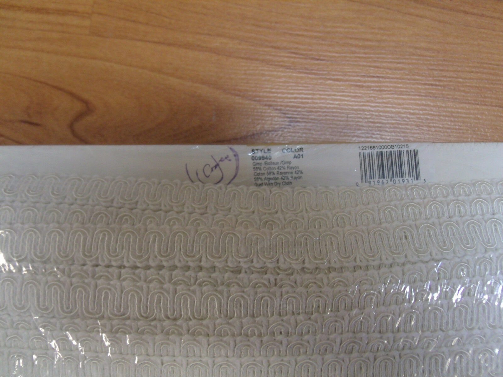 Conso 1/2 Scroll Braid Gimp Color White A01 36 Yards Roll Style 009940 ...