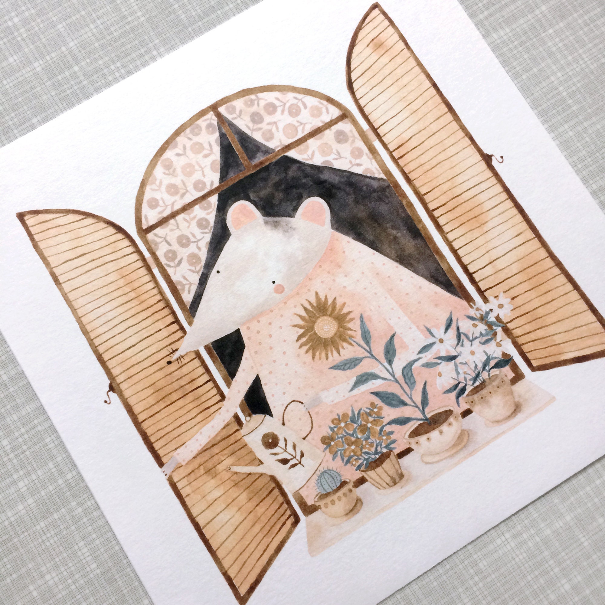 Window Mouse Art Print - Etsy