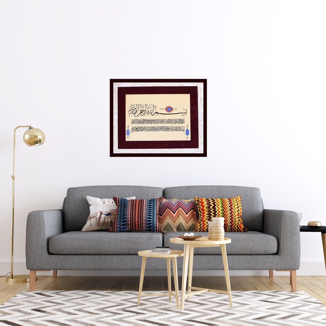 Handmade Ayat AL KURSI Islamic Calligraphy Art, A3 Size - Etsy