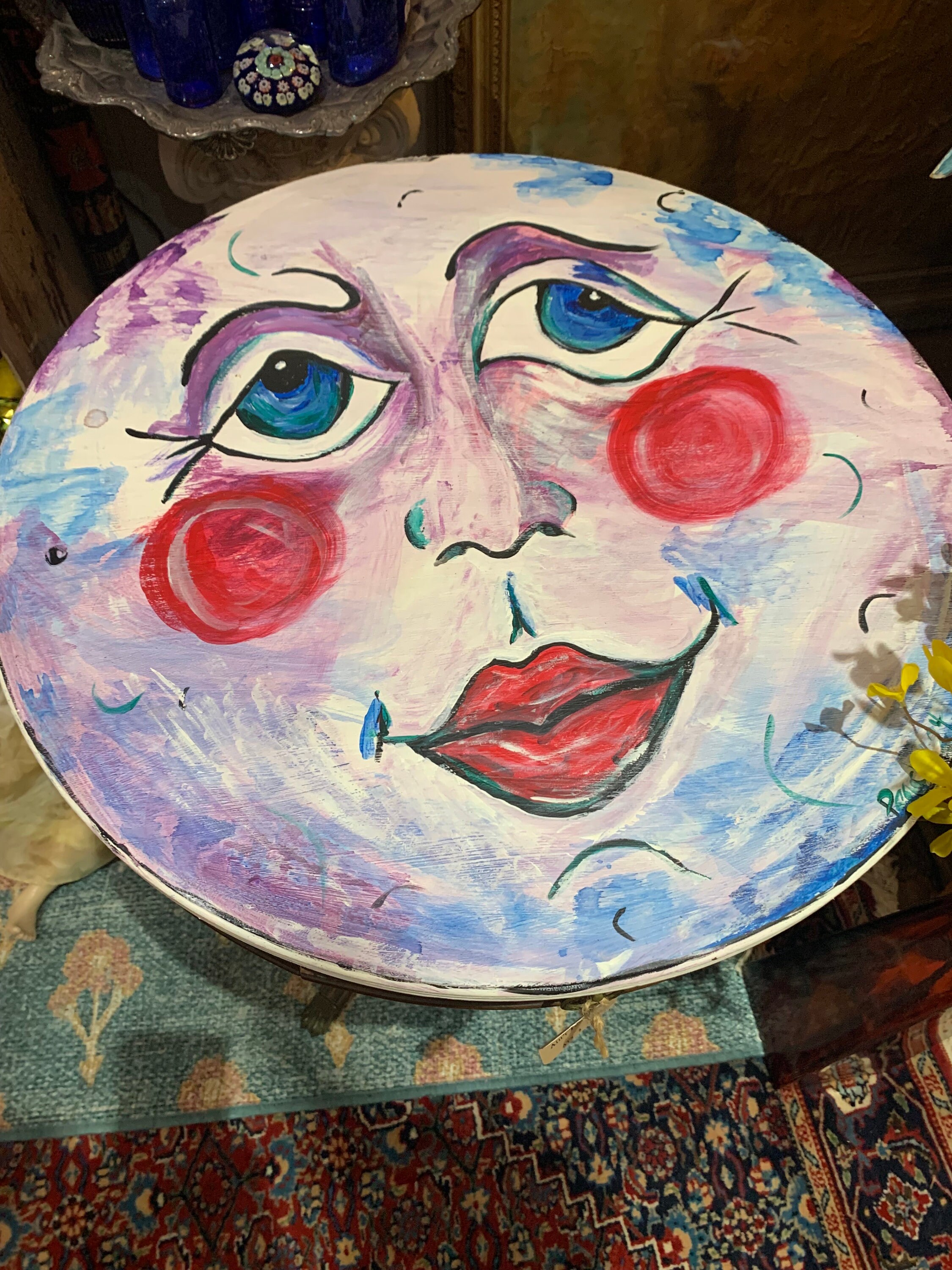 Hand Painted Moon Table - Etsy