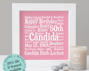 50th birthday frame | Etsy