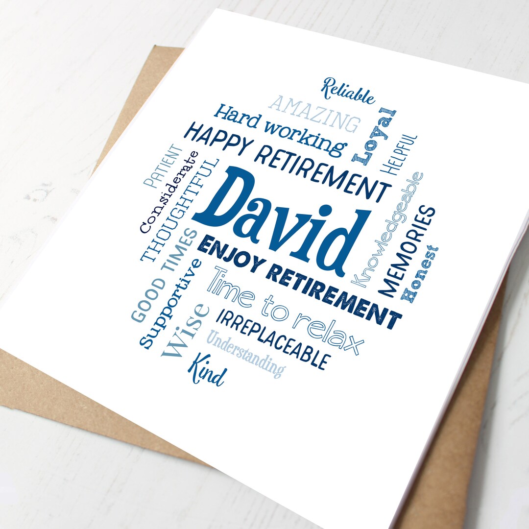 Personalised Retirement Card for Him, Men, Dad, Husband, Brother ...