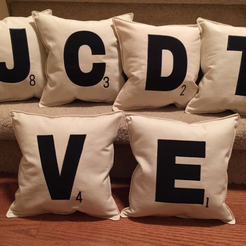 Scrabble Pillow - Etsy