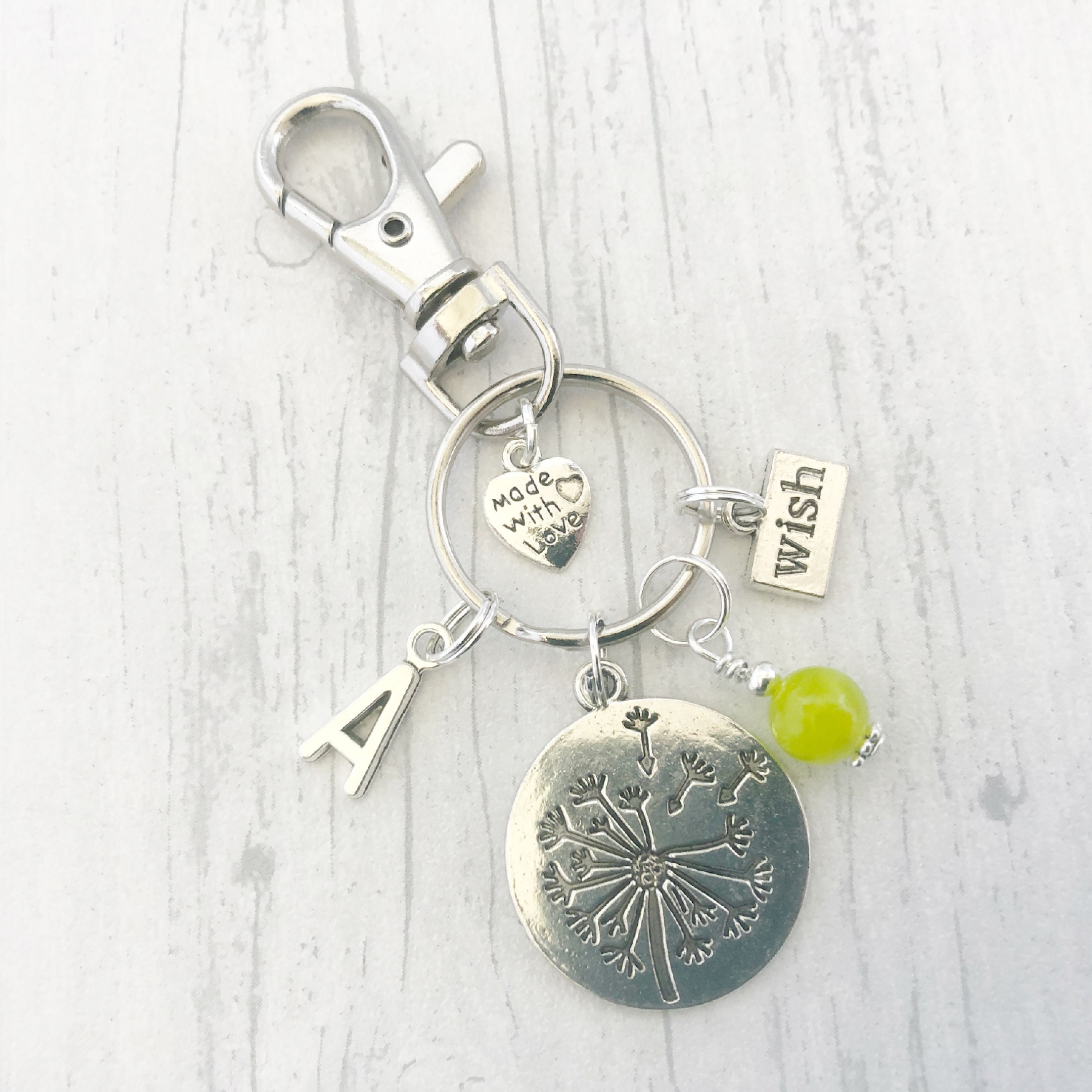 Dandelion Keyring Wish Keychain Friend Gifts Personalised | Etsy