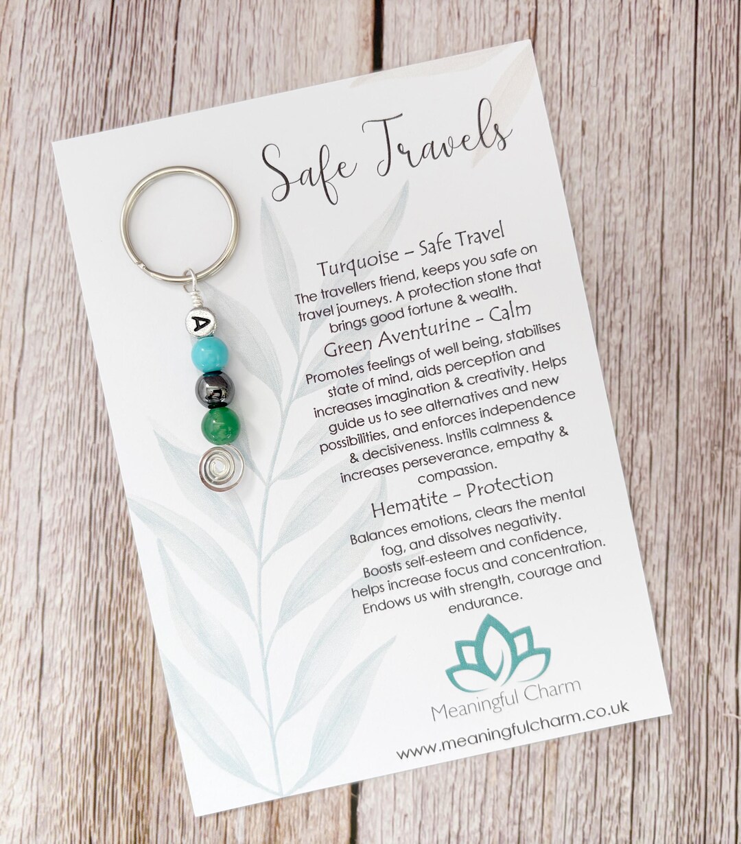 Safe Travels Keyring | Personalised Crystal Keychain | Travel Gifts ...