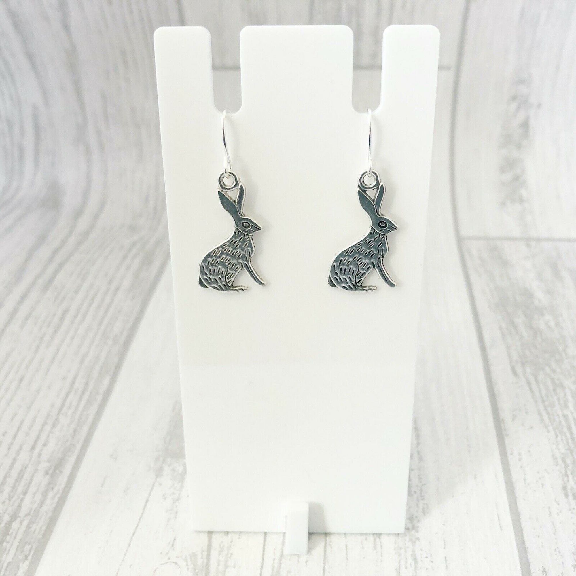 Silver Hare Earrings Hare Earrings Hare Jewellery Hare - Etsy.de