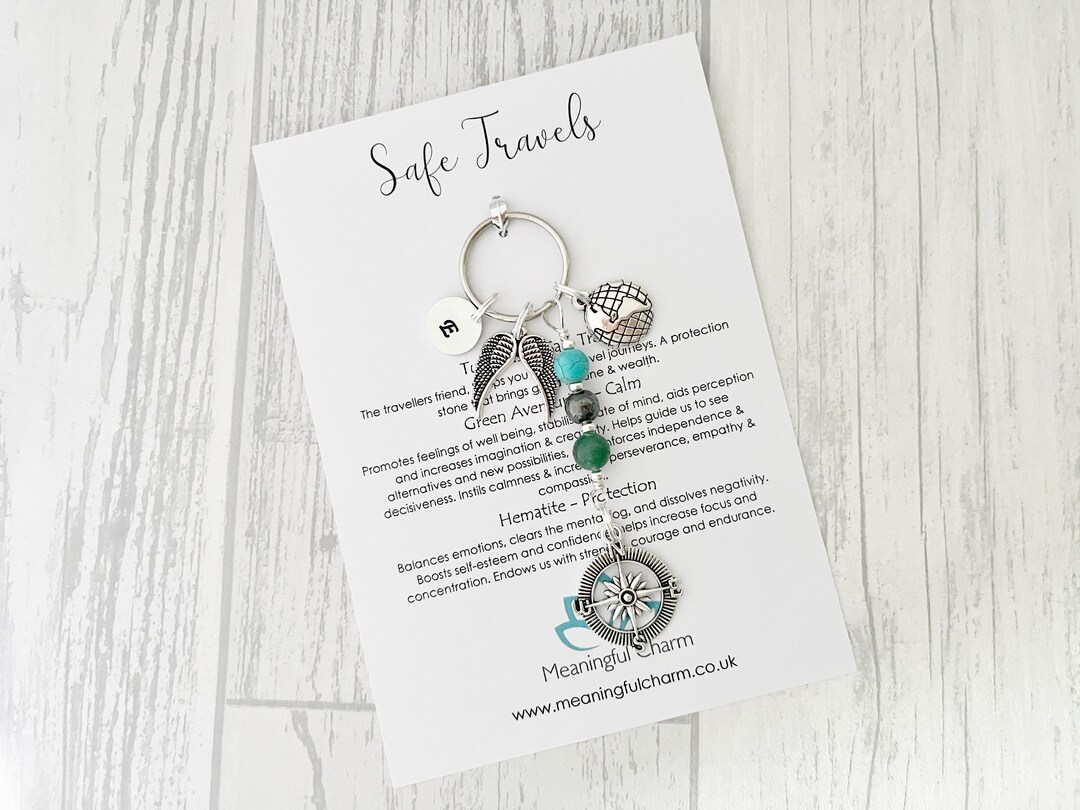 Safe Travels Keyring, Stay Safe, Journey, Travelling, Abroad, Flying ...