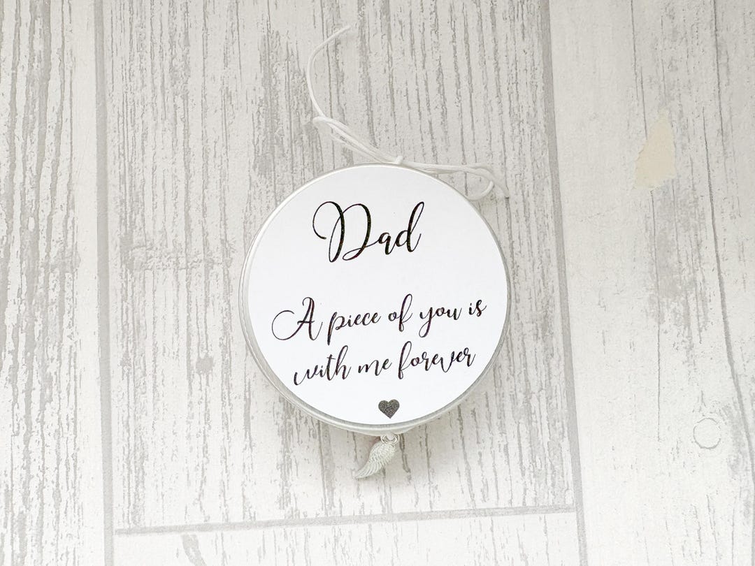 Dad Memorial Keepsake Tin, Funeral Keepsake, Ashes, Lock of Hair ...