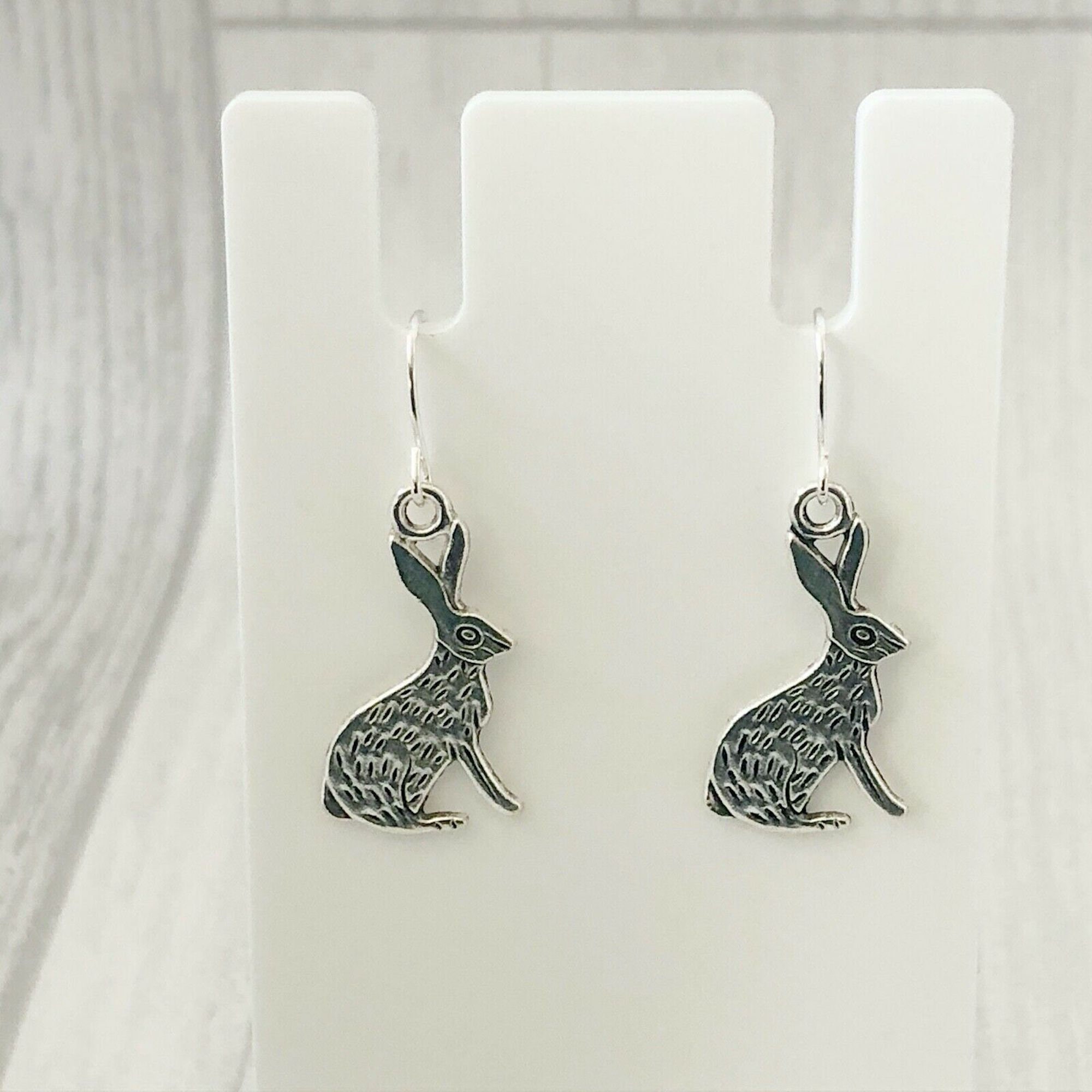 Silver Hare Earrings Hare Earrings Hare Jewellery Hare - Etsy.de