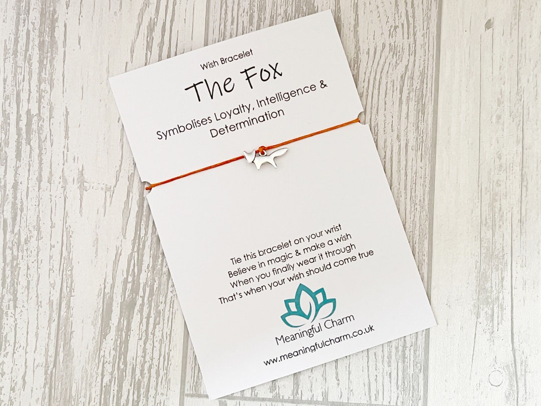 Fox Bracelet, Spirit Animal Bracelet, Motivational Gift, Wish Bracelet ...