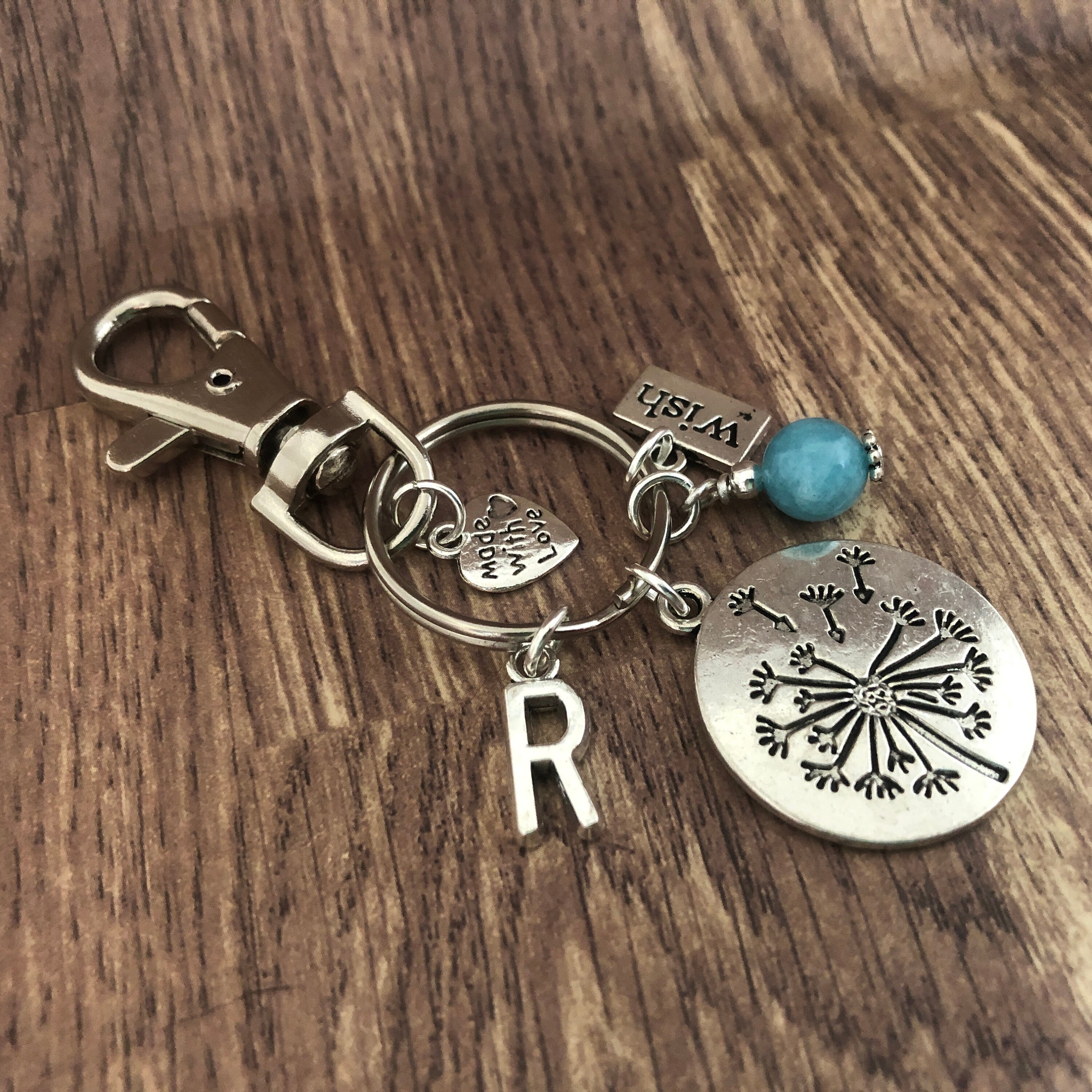 Dandelion Keyring Wish Keychain Friend Gifts Personalised | Etsy