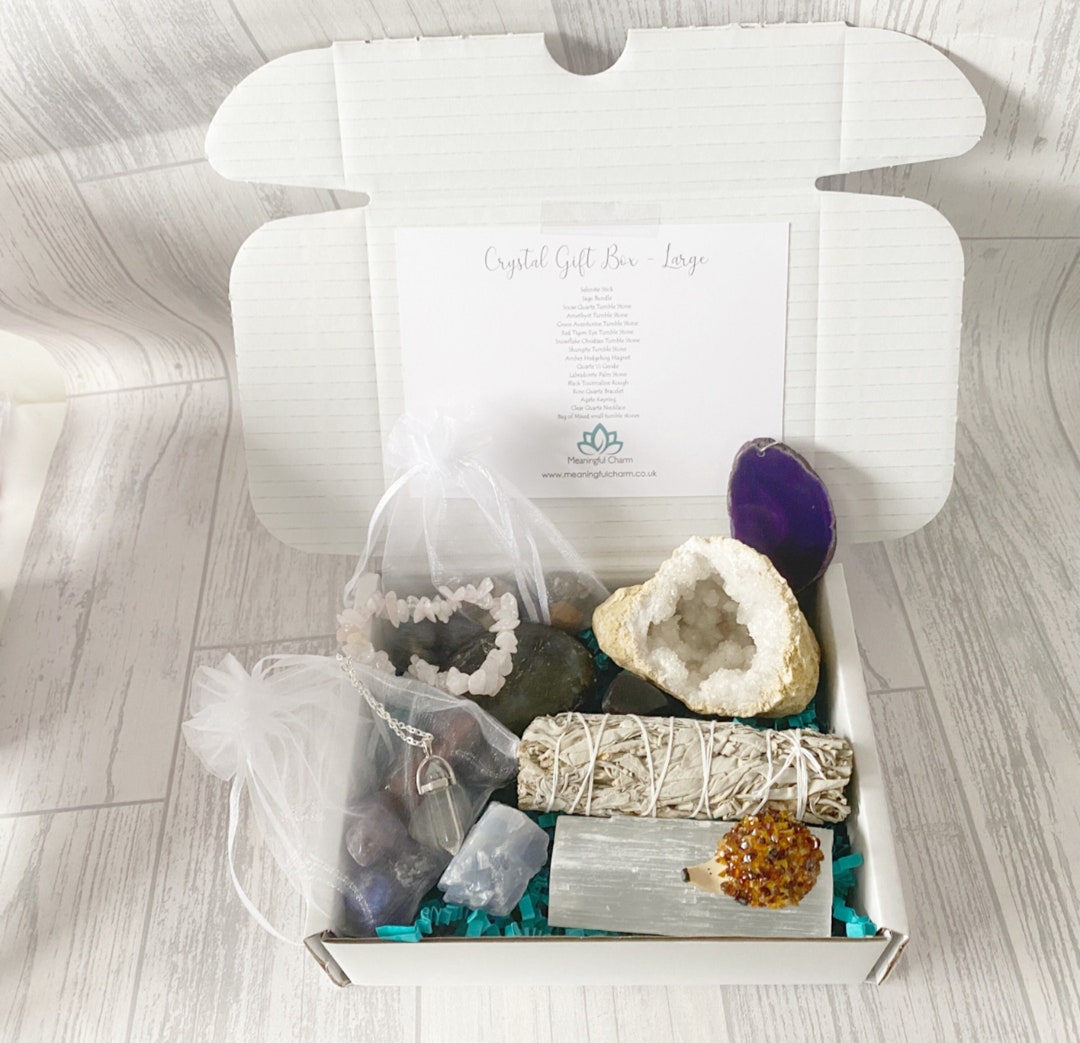 Mystery Crystal Gift Box: Selenite, Tumble Stones & Raw Crystals - Etsy