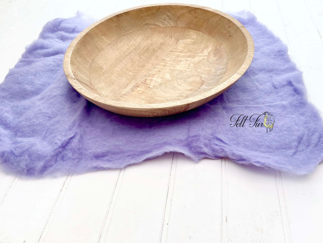 Fluffy Wool Layer Lilac Posing Blanket, Wool Layer, Felt Basket Filler ...