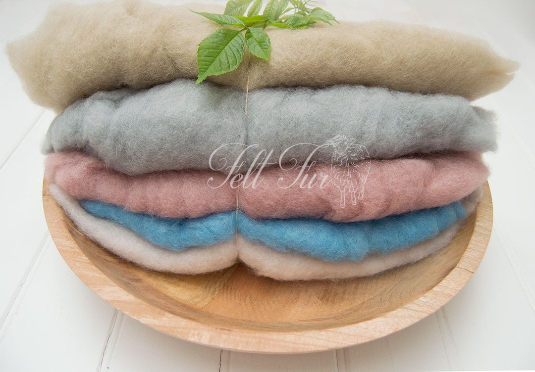 Set A of 5 Mini Wool, Fluffy Wool, Posing Blanket, Wool Layer, Felt ...