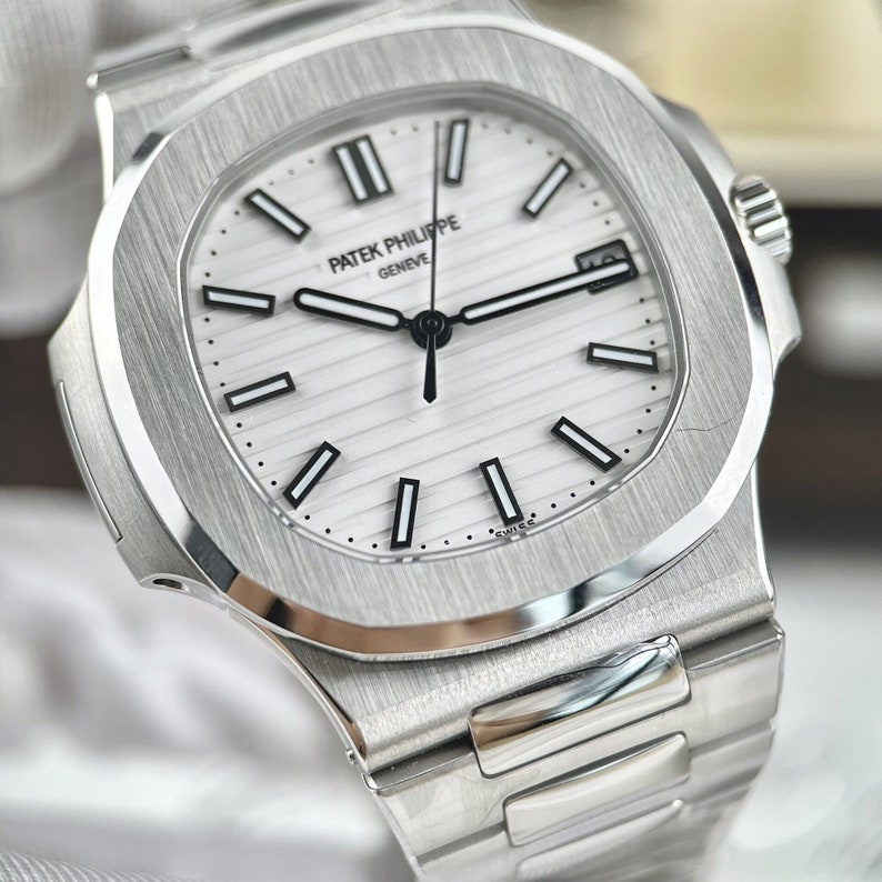Patek Philippe Nautilus 5711 White Dial Watch 40mm - Etsy UK