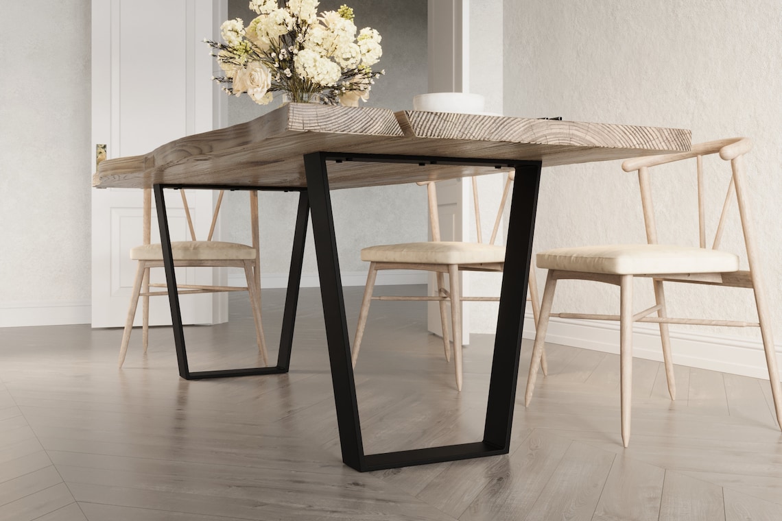 Table Legs Table Frame Table Skids Table Feet Steel Metal Black ...