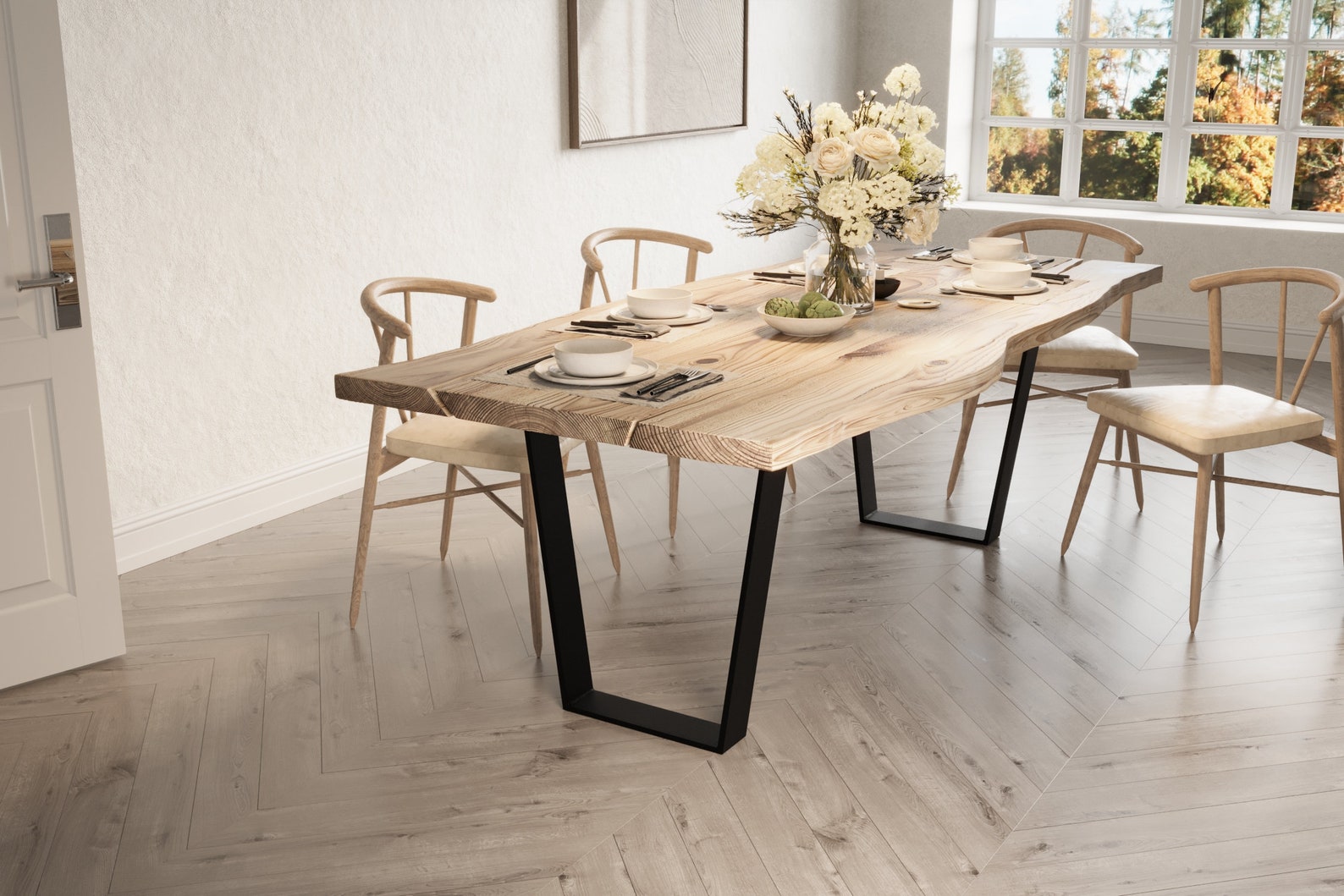 Table Legs Table Frame Table Skids Table Feet Steel Metal Black ...