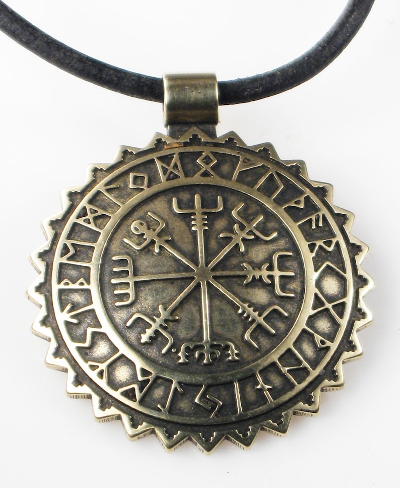 Viking Vegvisir Nautical Compass With Rune Calendar Bronze - Celtic ...